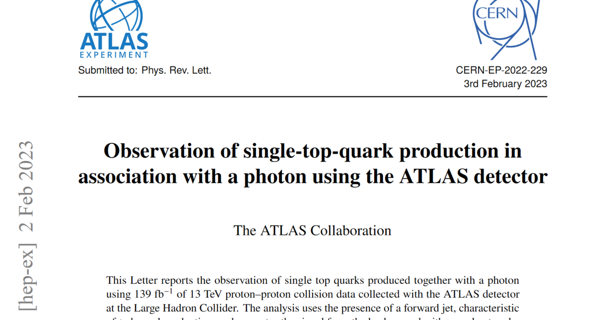 Observation of single-top-quark production in association with a photon ...